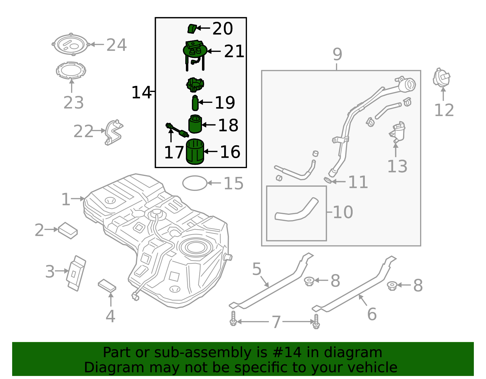 2021-2024 Hyundai Fuel Pump And Strainer Set 31120-R5500 | OEM Parts Online