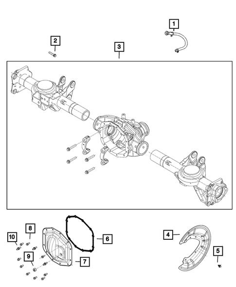 Rear Axle: Housing, Differential and Vent for 2023 Ram 1500 | Mopar eStore