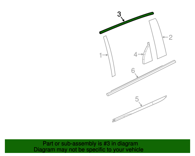 2017-2020 Chrysler Reveal Molding 68497888AA | TascaParts.com