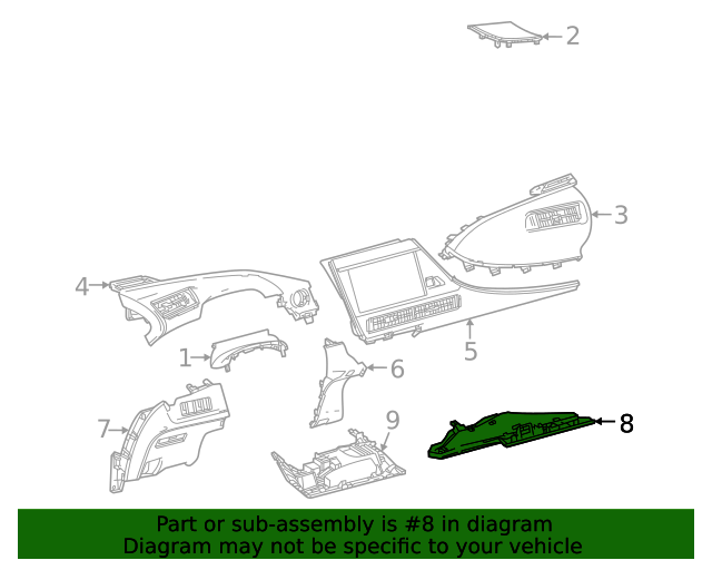 55607-75020 - Under Cover - 2016-2020 Toyota Mirai | OEM Genuine Toyota ...