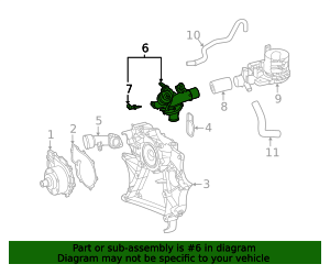 2014-2022 Mercedes-Benz Thermostat 651-200-28-00-64 | MB OEM Parts
