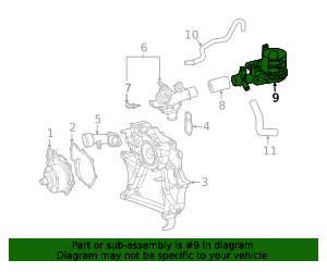 651-200-15-56 - Engine Coolant Outlet Flange 2015-2022 Mercedes-Benz ...