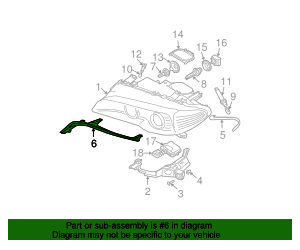 63-12-6-934-751 - Headlight Molding 2004-2006 BMW | AutoNationParts.com