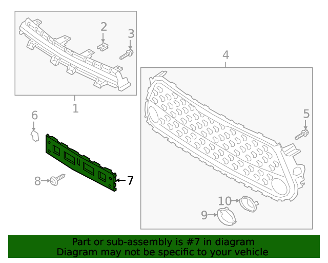 2020-2021 Kia Soul License Mount 86529-K0010 | TascaParts.com