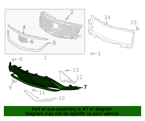 2020-2025 Cadillac CT4 Front Lower Grille 84636638 GM | GMPartsDirect.com