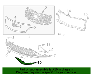 84636642 - Front Passenger Side Outer Grille Opening Bezel GM 2020-2025 ...