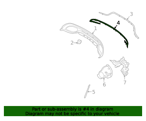 2019-2021 Mercedes-Benz C 300 Center Molding 205-885-41-03 | MB OEM Parts