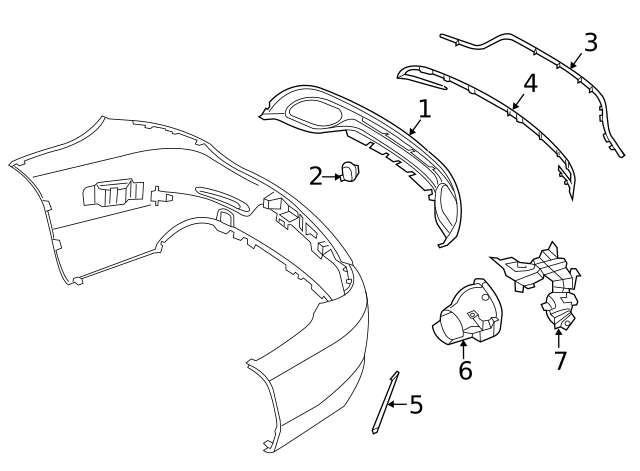 205-885-39-03 - Bumper Trim 2019-2021 Mercedes-Benz C 300 ...