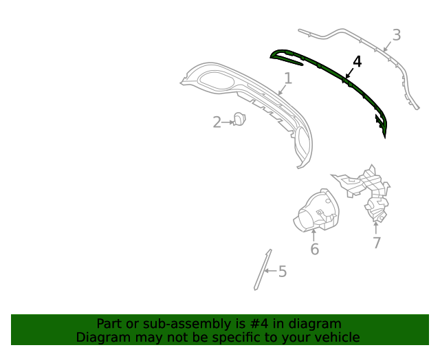 205-885-39-03 - Bumper Trim 2019-2021 Mercedes-Benz C 300 ...