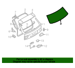 51317152767 - 2007-2013 BMW X5 Lift Gate Glass (51-31-7-152-767) | BMW ...