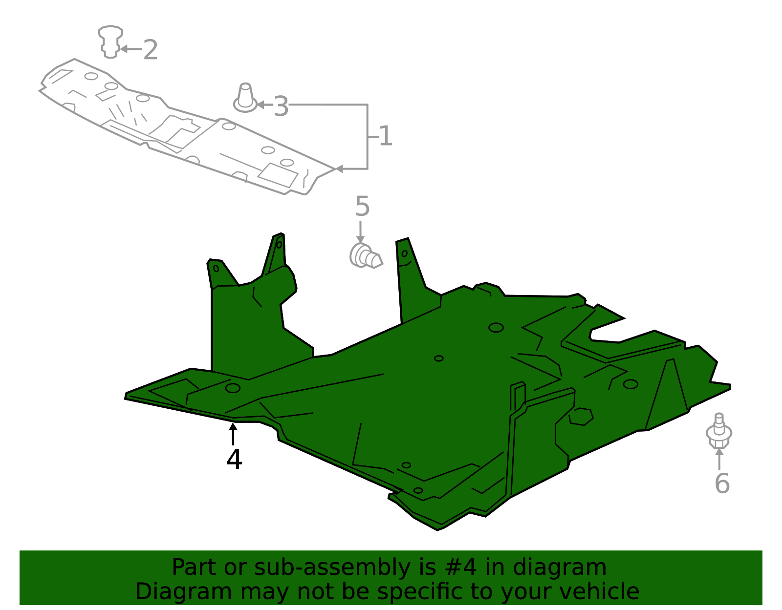 Genuine OEM Honda Under-Body Shield Part# 74110-TGG-A10 Fits 2017-2021 ...