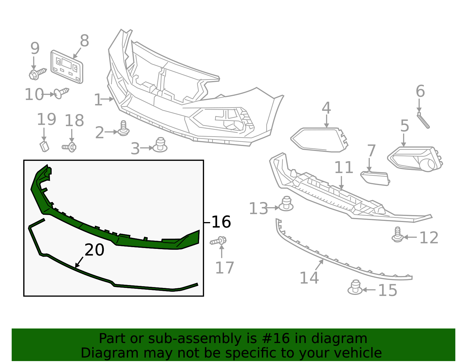 71102-TGH-A00 - Front Spoiler 2018-2021 Honda Civic | Honda Parts Online