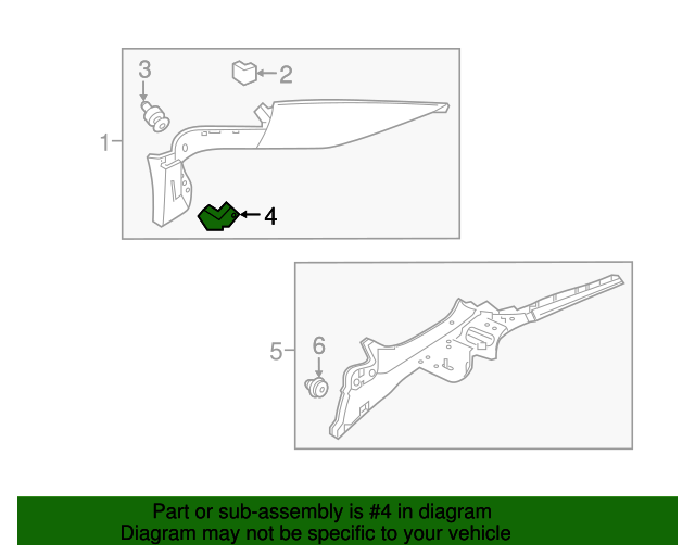 84182-TVA-A01ZB - Cap L Rear Pillar *NH882L* (Platinum Gray) - 2018 ...