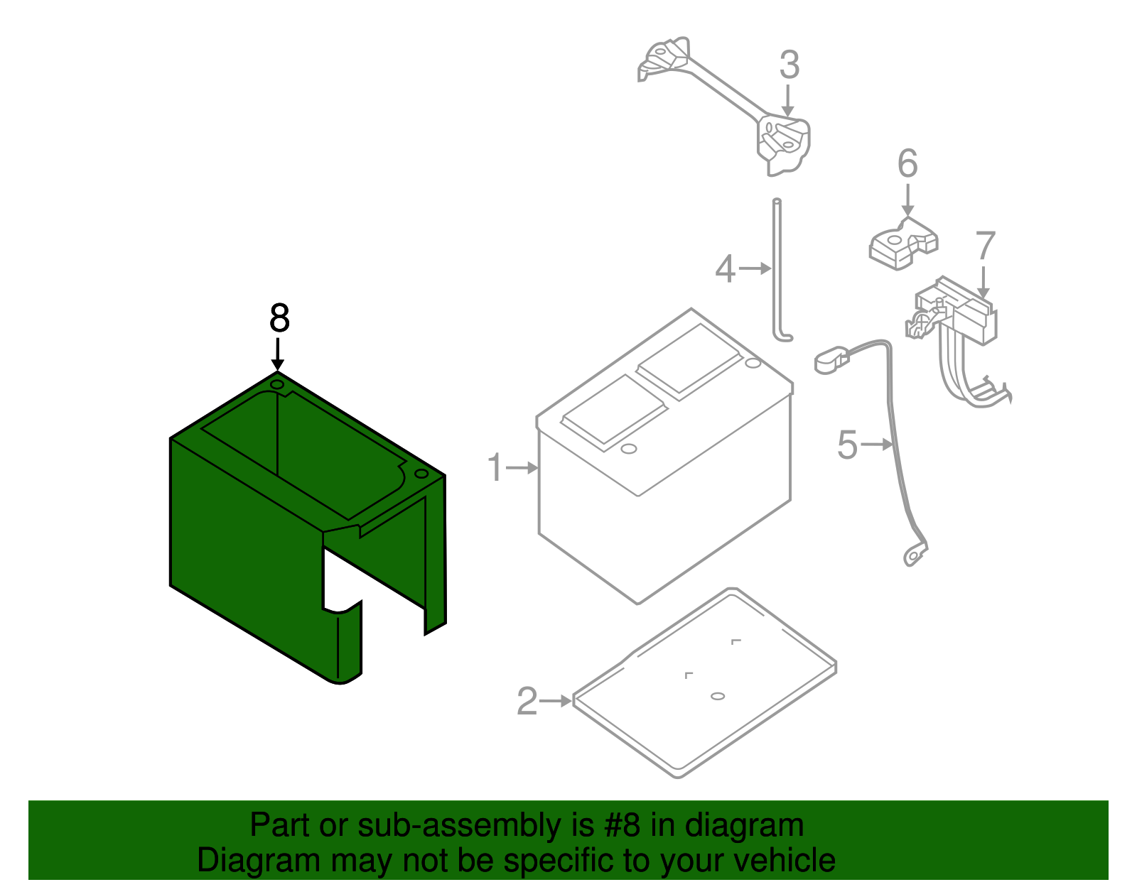 24431-9PJ0A - Battery Cover 2014-2019 Nissan | AutoNation Parts