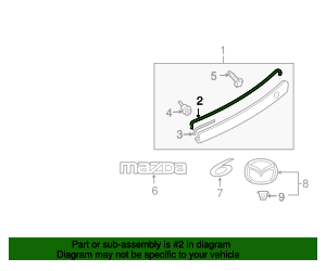 GK2A-50-814 - Finish Molding Protector 2003-2008 Mazda 6 | Florida ...