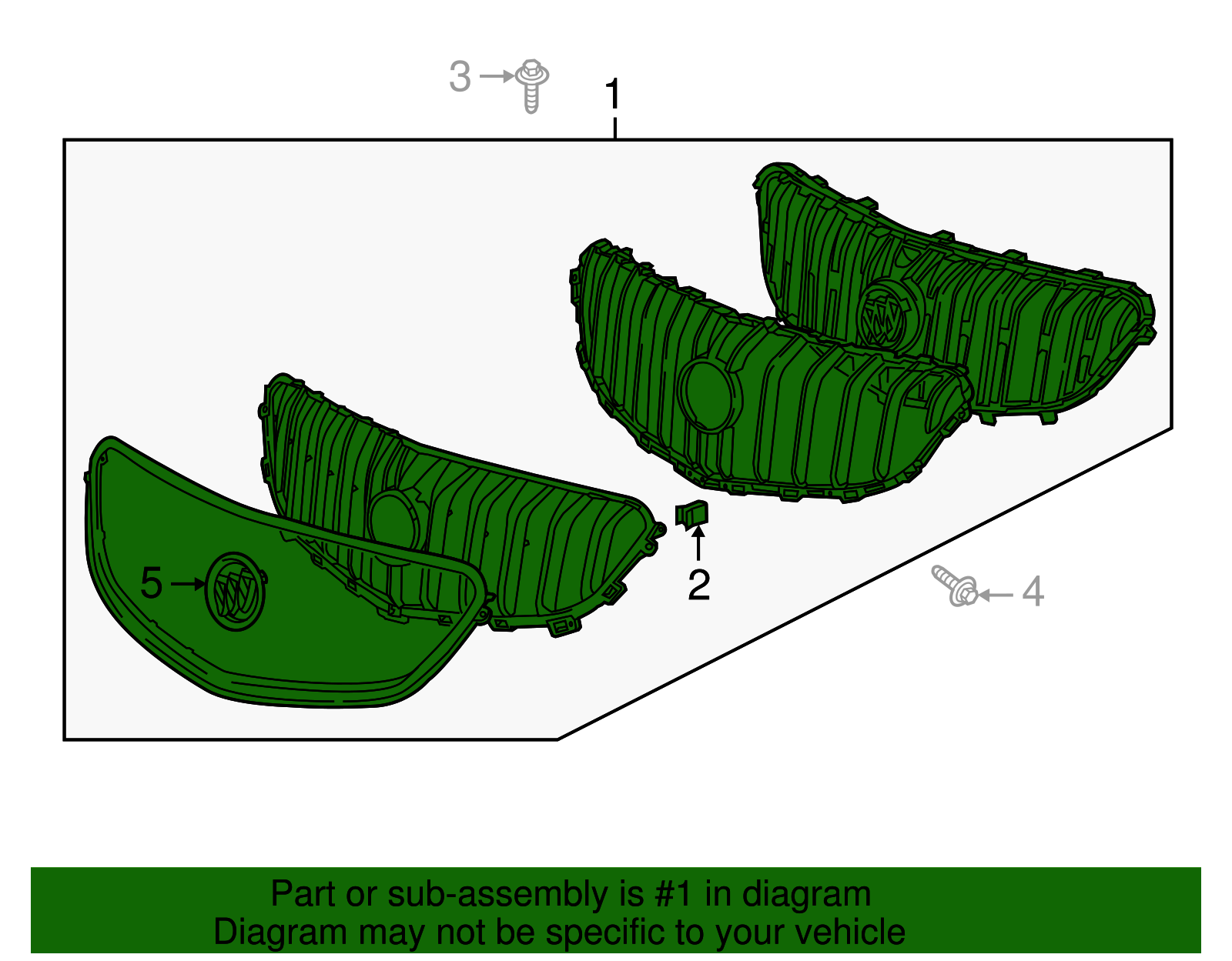 2017 Buick Enclave Front Grille 84055804 GM | GMPartsDirect.com