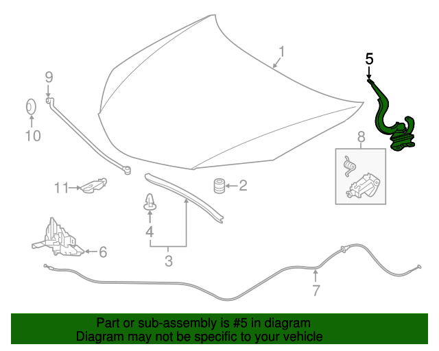 53420-02280 - Hood Hinge - 2017-2019 Toyota Corolla | OEM Genuine ...