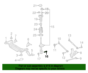 90080-10398 - Strut Bolt - 2001-2011 Toyota | OEM Genuine Toyota Parts