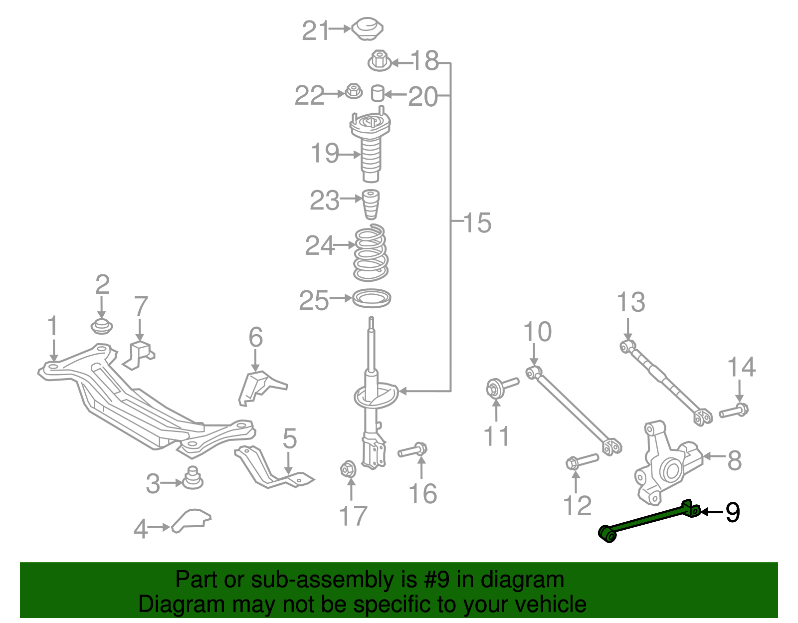 2006-2011 Toyota Camry Strut Rod 48780-33040 | Toyota Parts Center