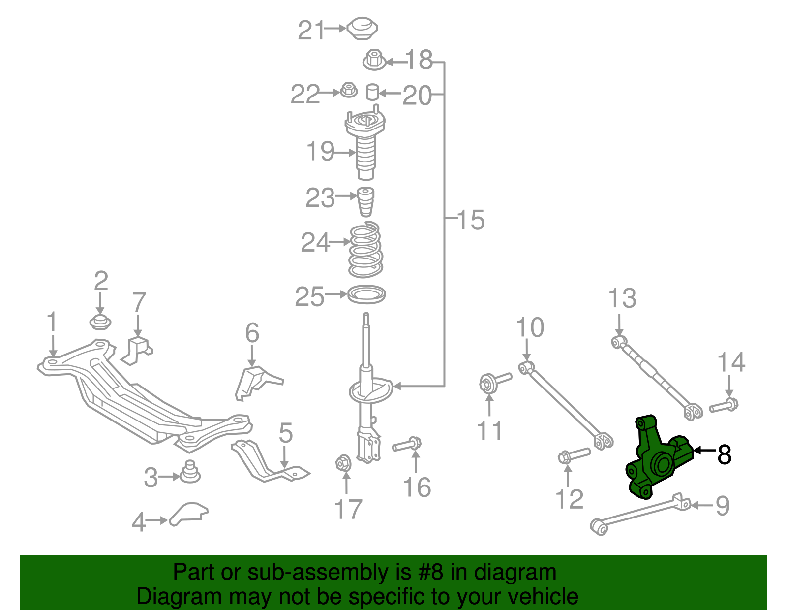 2001-2012 Toyota Knuckle 42305-06100 | Toyota Parts Center