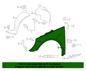 251-880-02-06 - Fender 2006-2010 Mercedes-Benz | Mercedes-Benz USA Parts