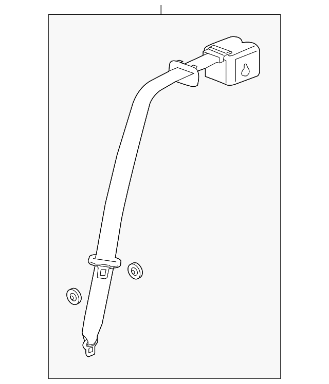 19301885 GM Medium Titanium Rear Center Seat Belt with Retractor | GM ...