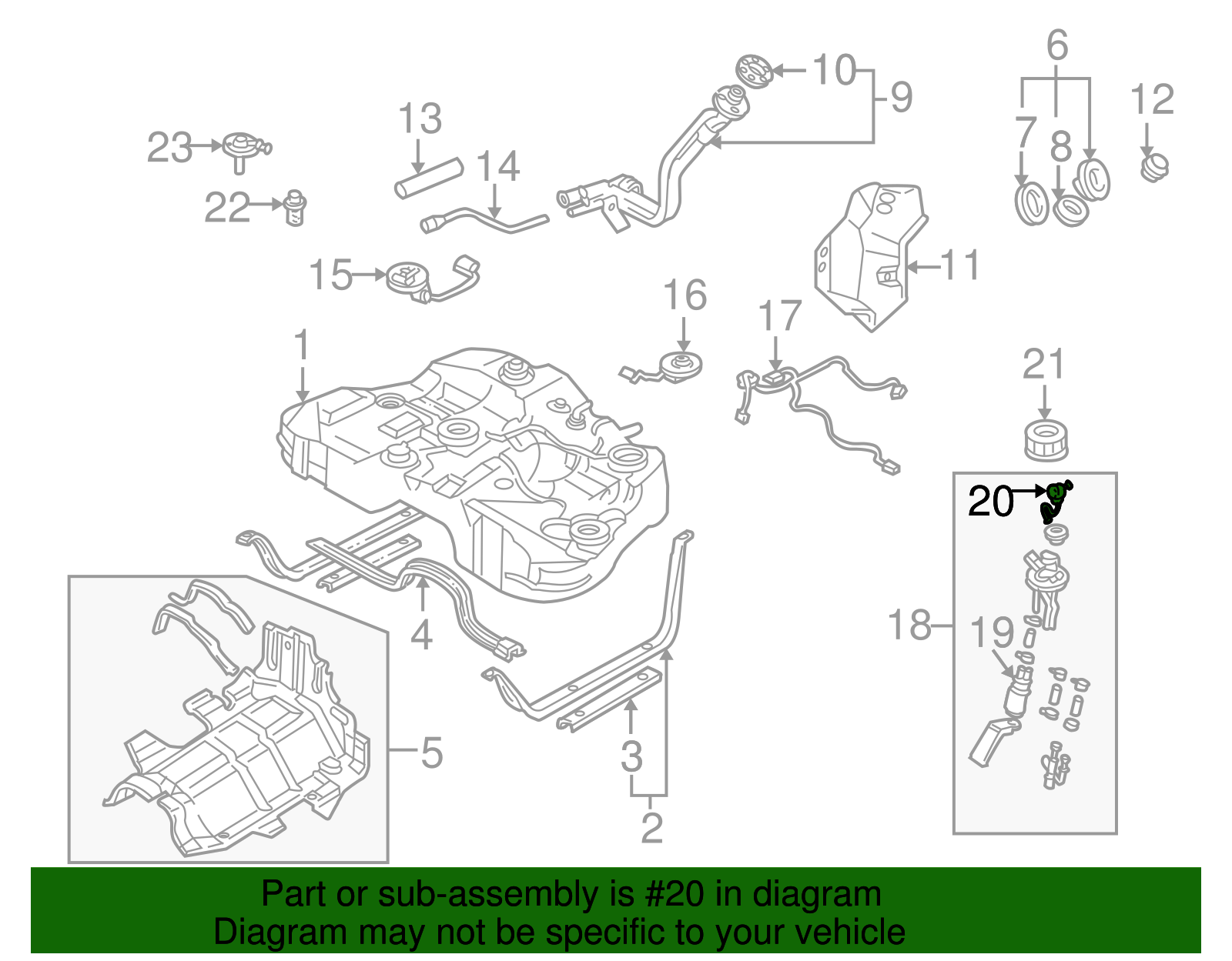 1995-2002 Mazda Millenia Fuel Tank Vent Valve BW0G-42-A90 | Retail ...