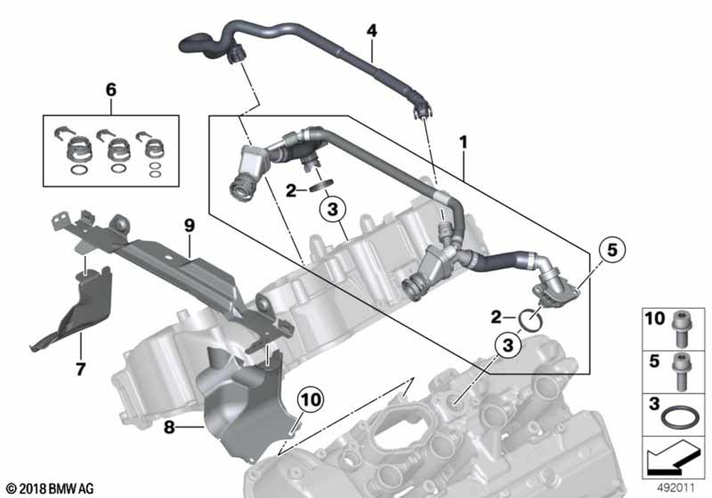 2011-2019 BMW Vent Pipe 11158647961 | Retail Performance Auto Parts