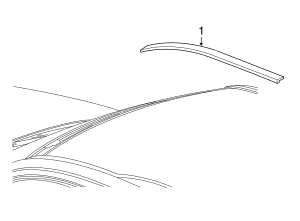 2015-2020 GM Black Passenger Side Roof Panel Joint Finish Molding ...