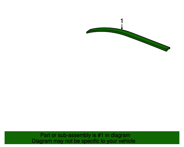 84293177 - Black Passenger Side Roof Panel Joint Finish Molding 2015 ...