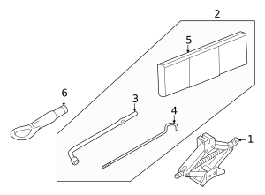 2021-2024 Nissan Rogue Jack 99550-7FR0A | AutoNationParts.com