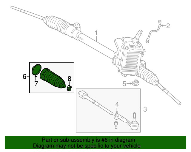 32-10-6-893-700 - Rack and Pinion Bellows 2014-2023 BMW ...