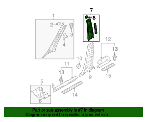 85830-2E500-GF - Door Pillar Post Trim Set 2005 Hyundai Tucson ...