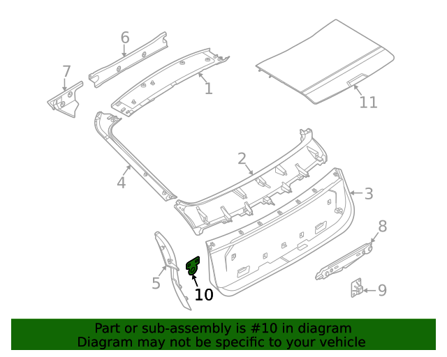 51498496495 - 2020-2022 BMW X6 Strip (51-49-8-496-495) | BMW of South ...