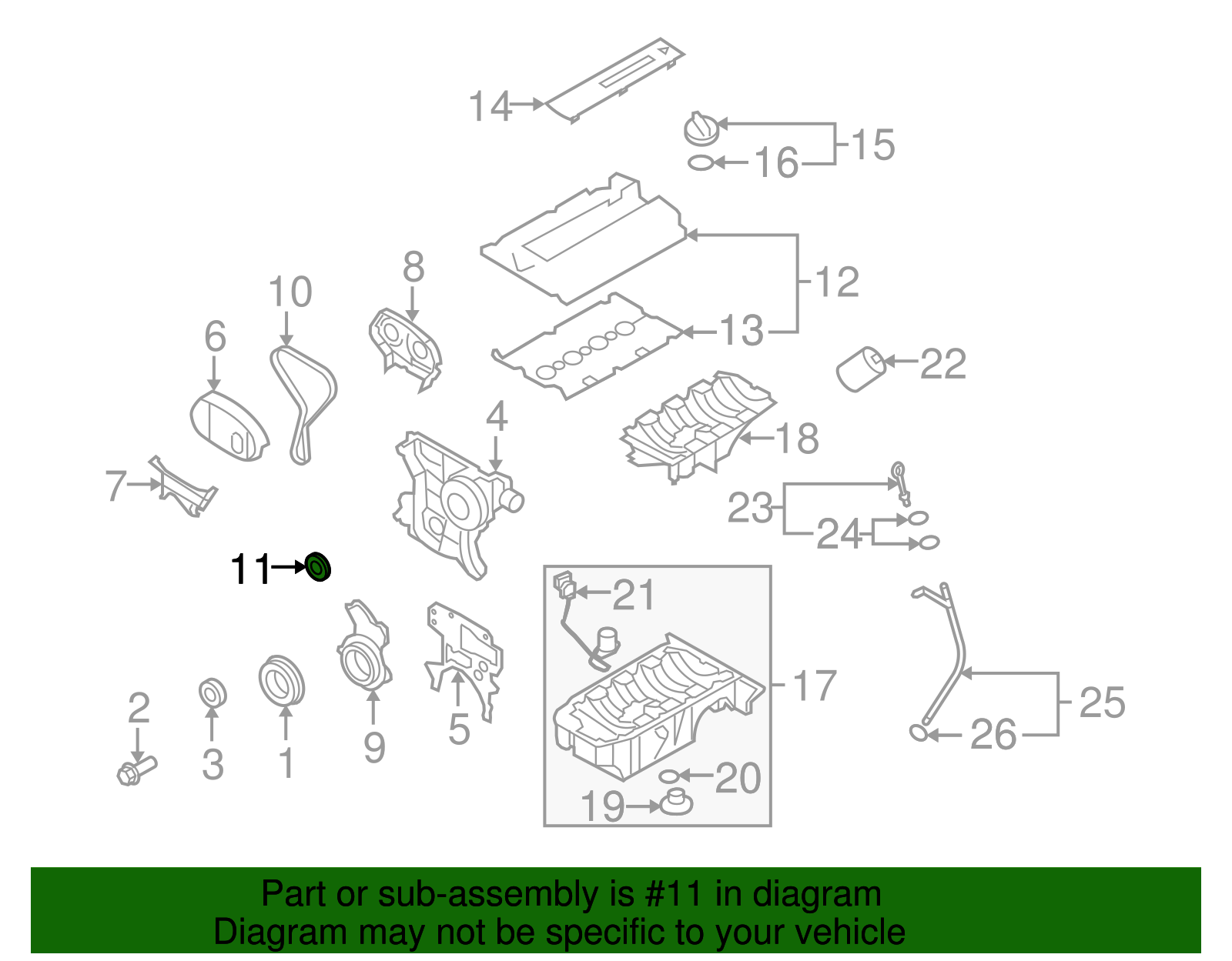 2008-2018 GM Front Crankshaft Engine Oil Seal 24465791 GM ...