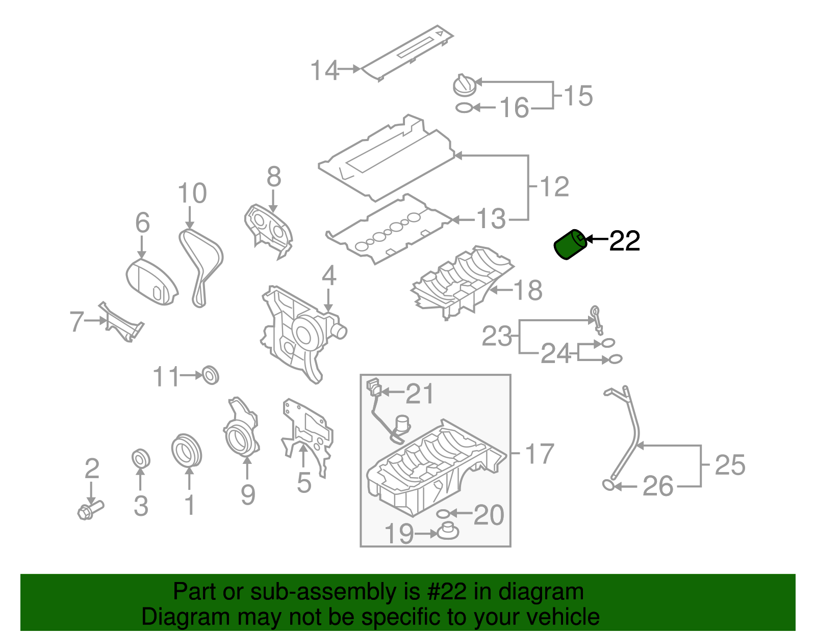 2008-2022 GM Engine Oil Filter and Cap Seal (O-Ring) (Use with Cap ...