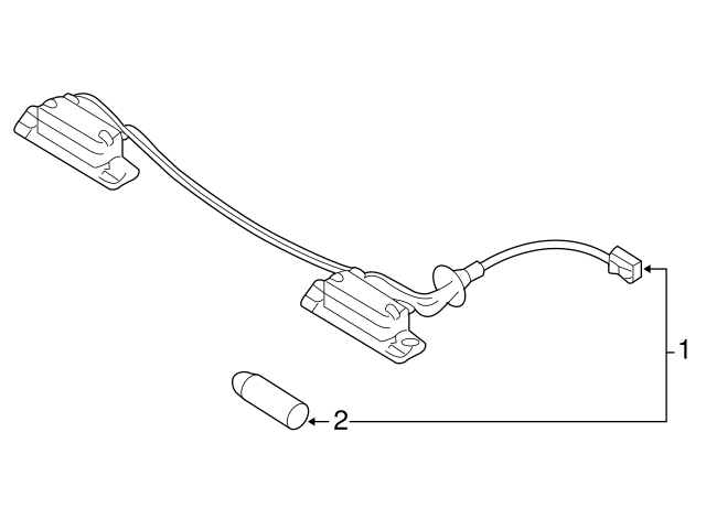 2005-2009 Hyundai Tucson License Plate Light Assembly 92501-2E000 ...