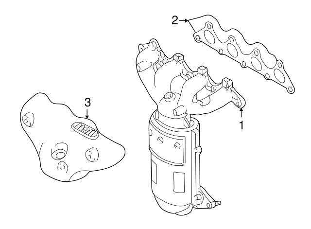 Hyundai - 28510-22680 - Exhaust Manifold - 2000-2002 Hyundai Accent ...