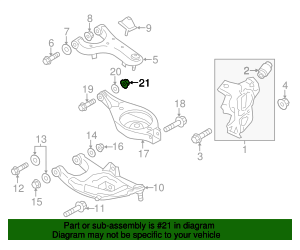 2007-2020 Nissan Upper Control Arm Nut 54588-EN00A | TascaParts.com