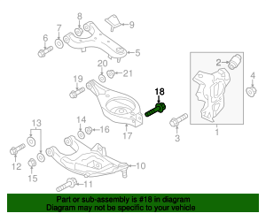 2011-2024 Nissan Rear Lower Control Arm Bolt 54459-1LA1A | OEM Parts Online