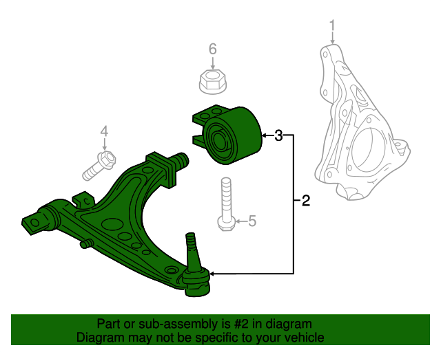 2018 Buick Lower Control Arm - Driver's Side (LH) 84198832 | TascaParts.com