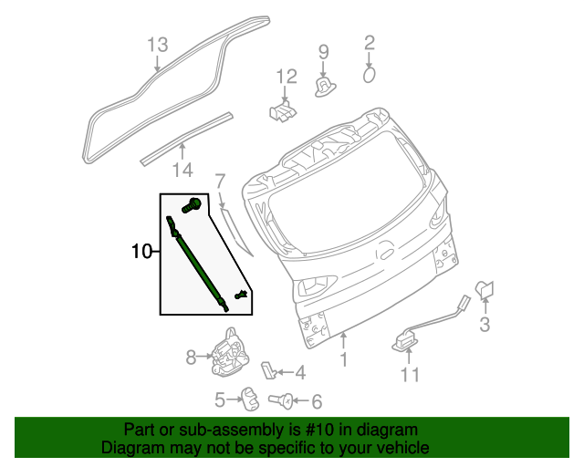 2006-2007 Subaru B9 Tribeca Support Cylinder 63269XA000 | OEM Parts Online