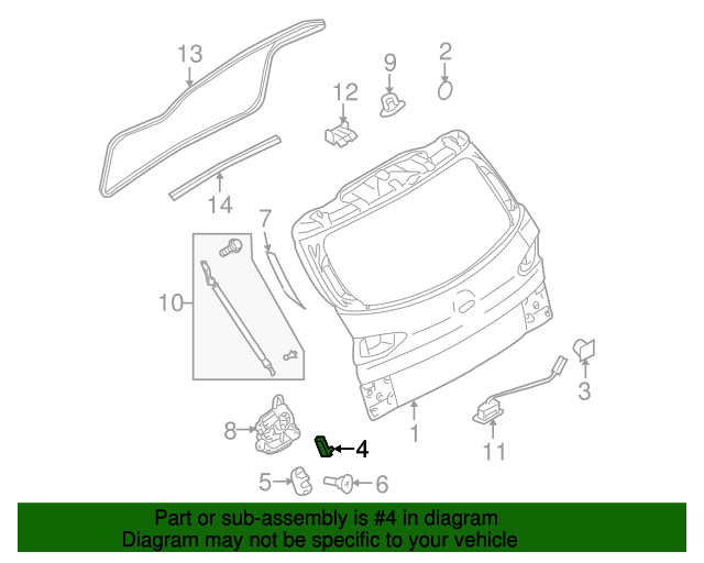 2005-2018 Subaru Lift Gate Buffer 63112AG100 | OEM Parts Online