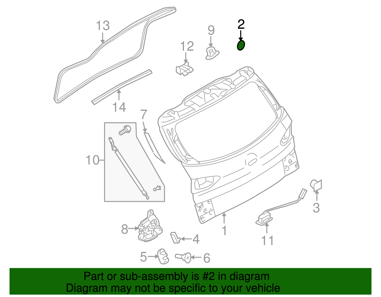 909400011 - Lift Gate Plug 2005-2014 Subaru | Subaru Factory Parts Online