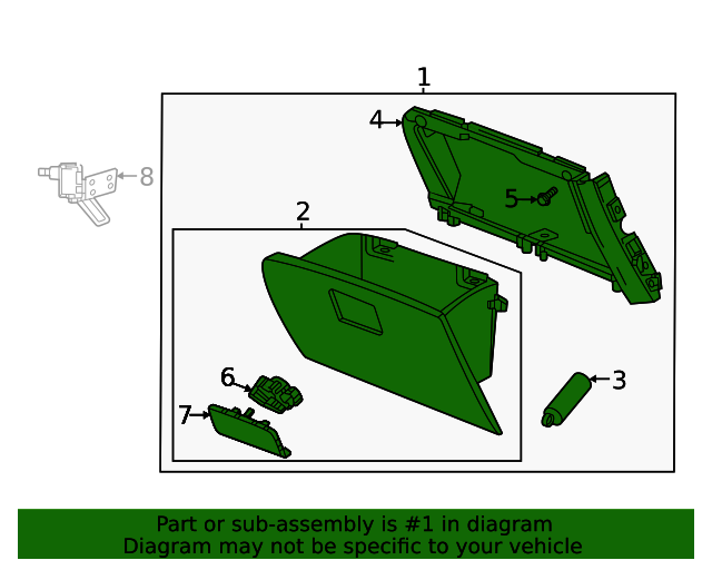 2024 Chevrolet Trailblazer Glove Box Assembly 42800469 GM ...