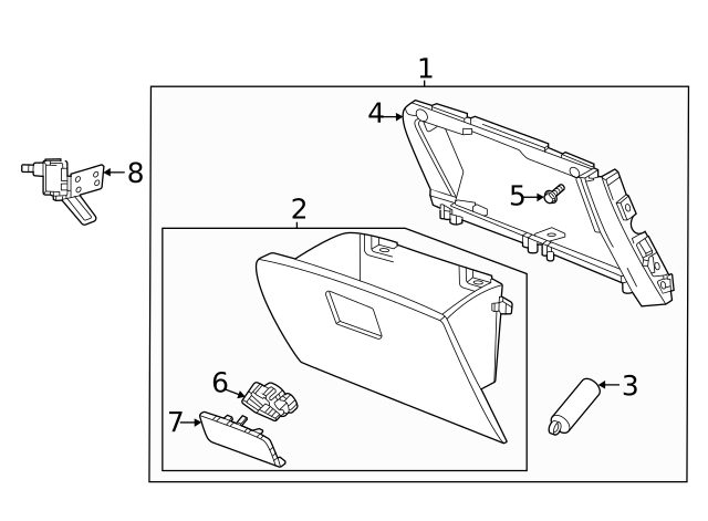 2024 Chevrolet Trailblazer Glove Box Assembly 42800469 GM ...