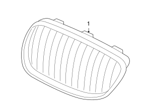 2007-2010 BMW Grille, chrome, left 51-13-7-157-277 | AutoNationParts.com