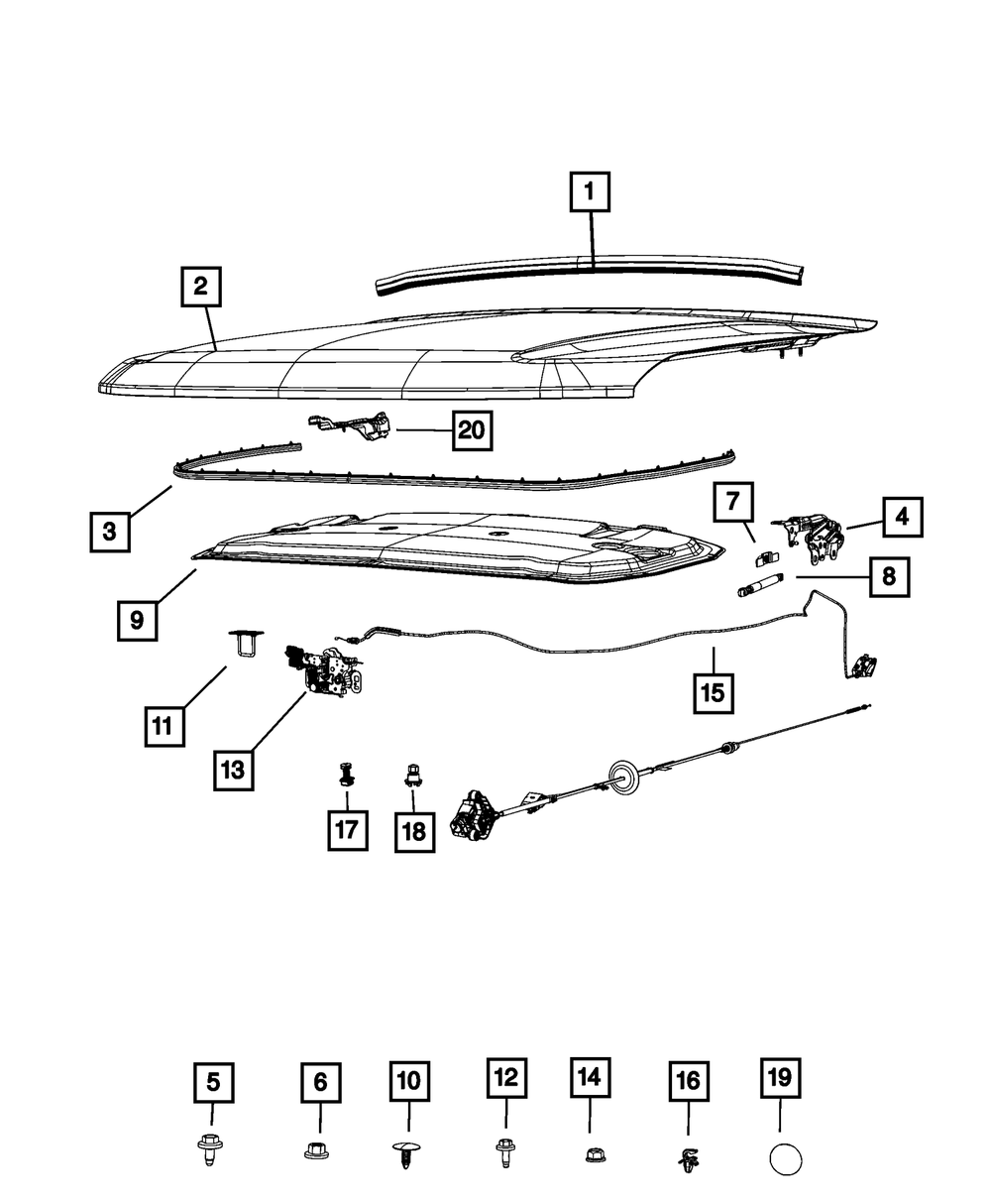 2021-2025 Jeep Hood Gas Cylinder Support 68357609AB | My Mopar Parts