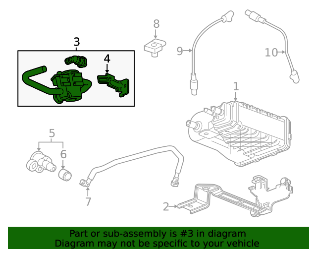 2019-2024 GM Vapor Canister Solenoid 84613138 | TascaParts.com