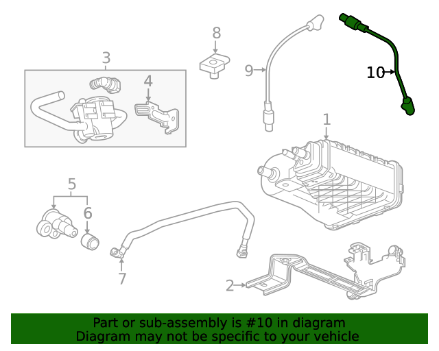 2019-2024 GM Heated Oxygen Sensor 12670253 GM | GMPartsDirect.com